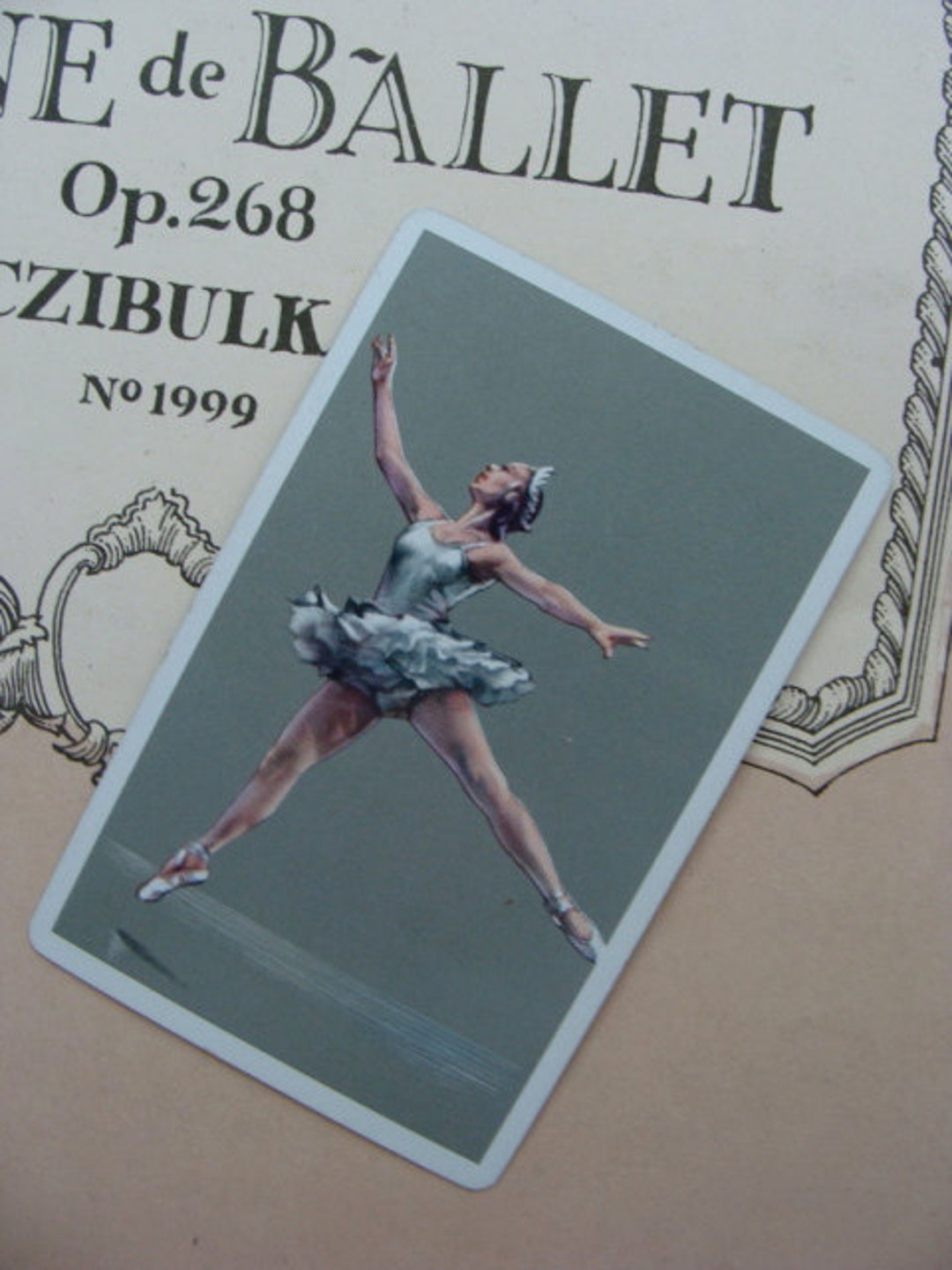 Antique Ballerina Ballet Dancer Very French Ballet Trade Playing Cards ...