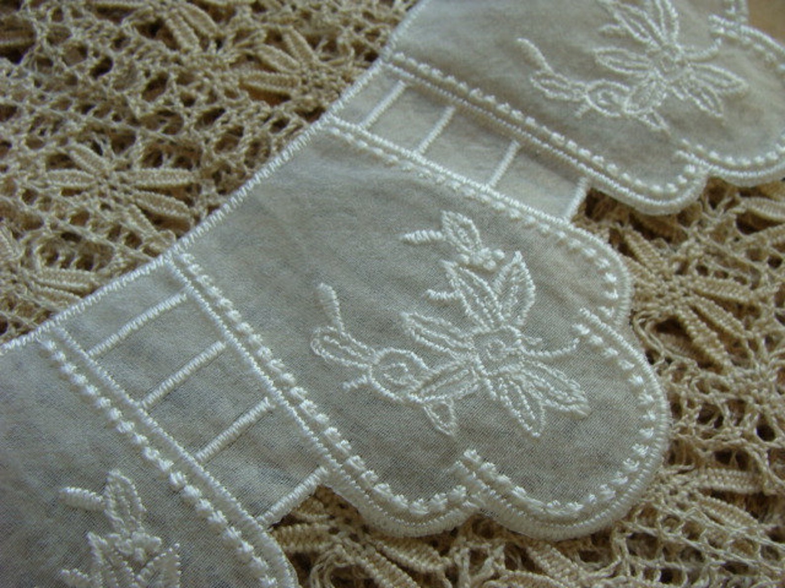 Edwardian Heirloom Stunning Whitework Collar Donton Gatsby 48 - Etsy