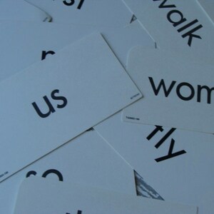 Six Vintage Antique 1970s Word Flash Cards - Etsy