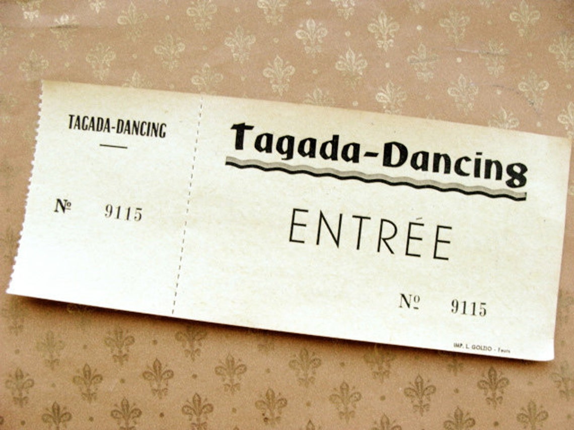 6 Antique French Dance Numbered Ticket Vouchers - Etsy