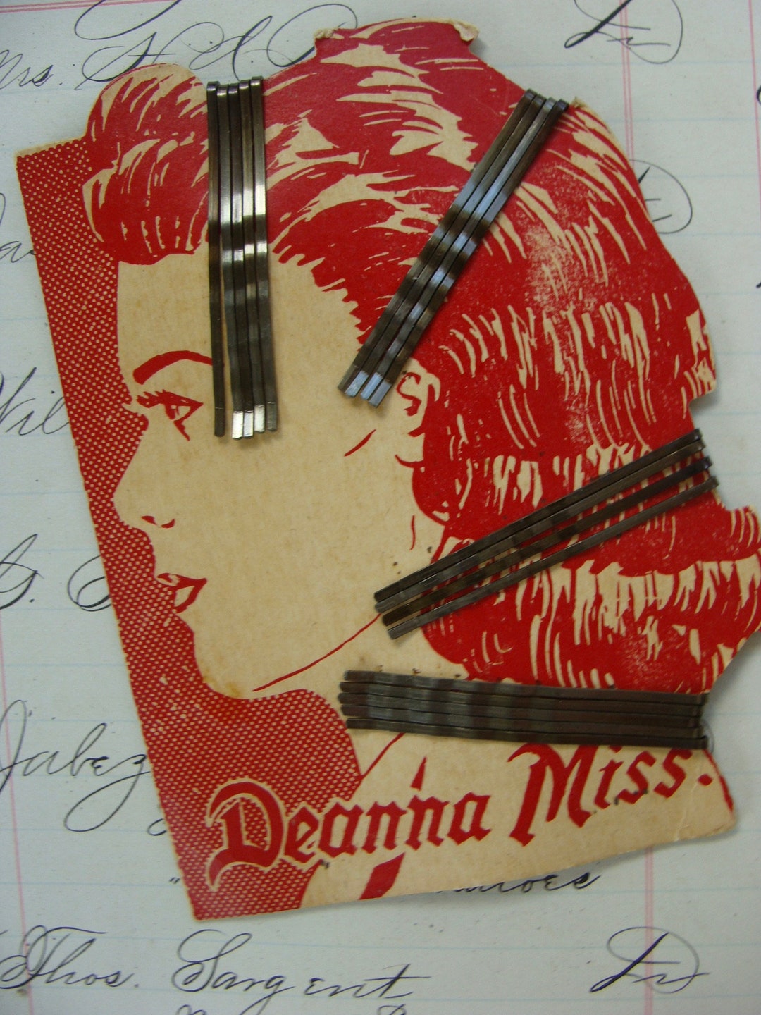 Antique Original Bobby Pin Card Amazing Condition and Graphics - Etsy