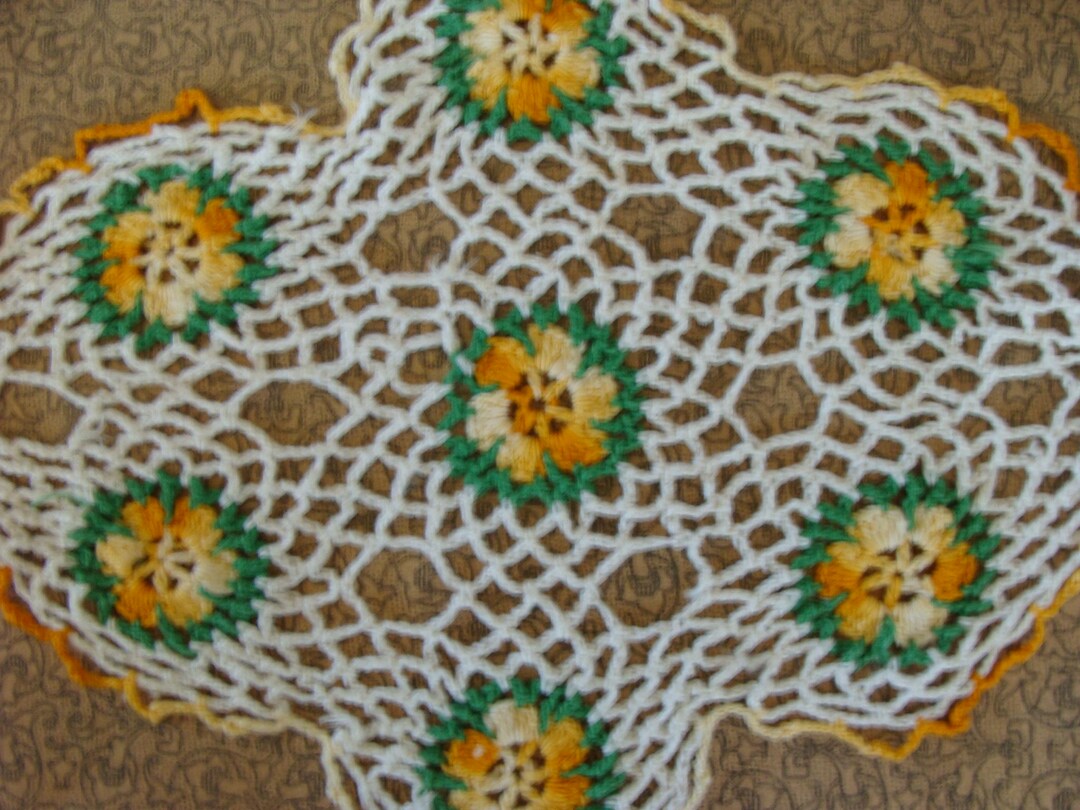 3 Vintage 1950s Doilies Wonderful for Thanksgiving Table, Fall or ...
