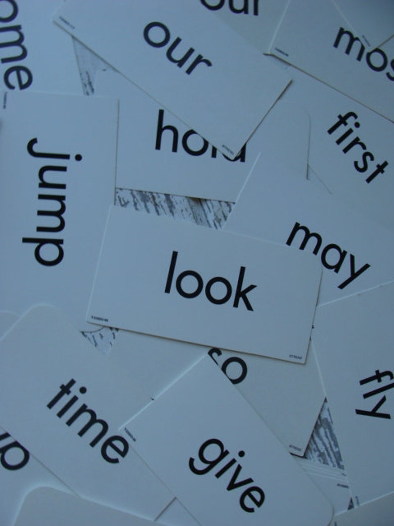 Six Vintage Antique 1970s Word Flash Cards - Etsy