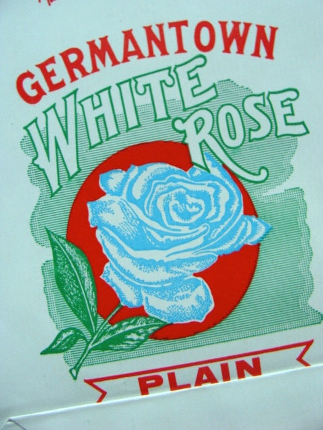 Vintage Farmhouse White Rose Gorgeous Flour Sack Rare Unused - Etsy
