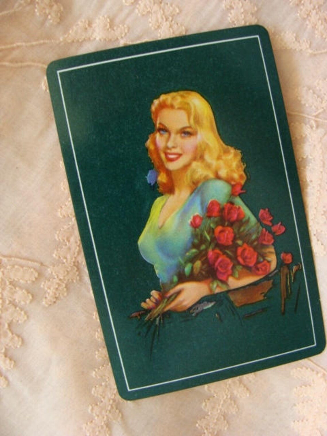 Vintage Pin up Lot With Beautiful Red Roses - Etsy