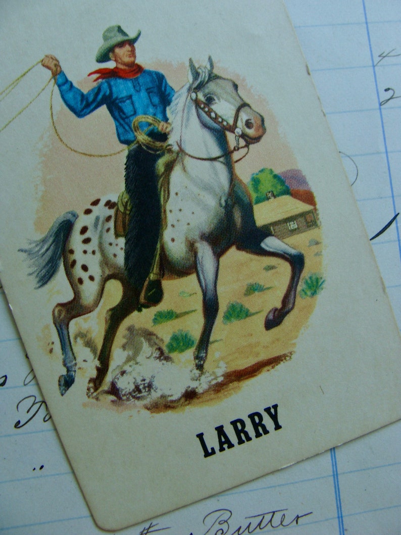 Rare Vintage Cowboy Flash Playing Card Farmhouse - Etsy