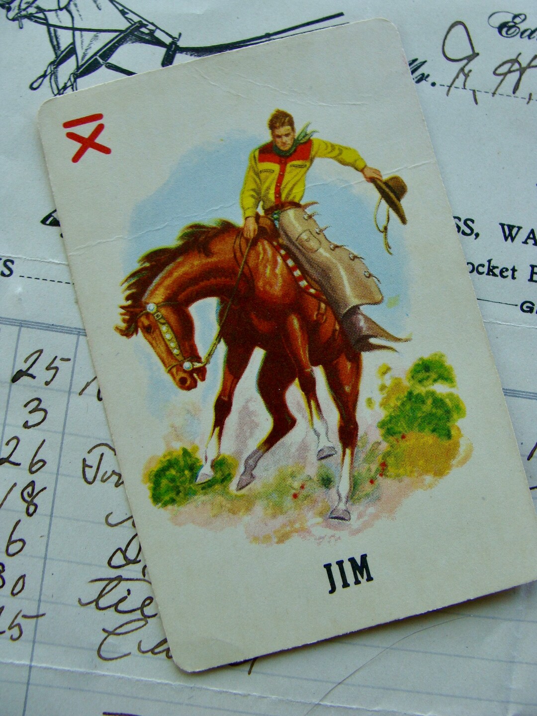 Rare Vintage Farmhouse Cowboy Flash Trade Card Jim - Etsy