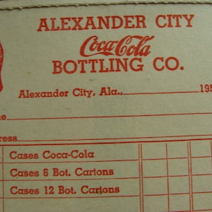 Very Vintage Antique Unused Coca-cola Bottling Co. Order Bills Invoices ...