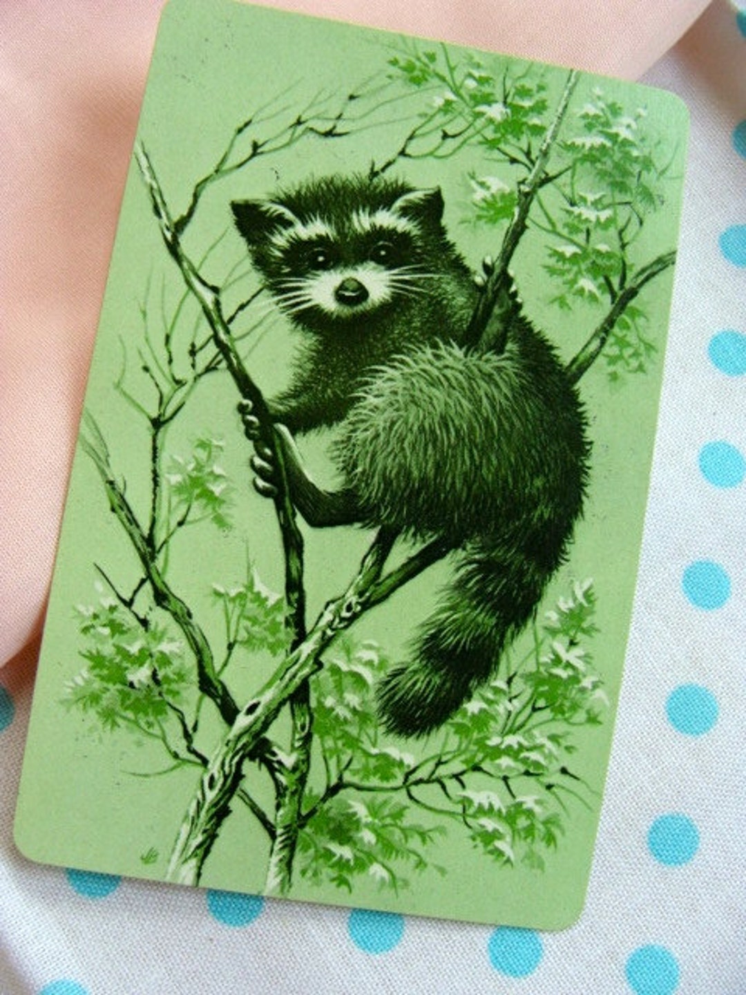 Vintage Kitsch Adorable Raccoon Vintage Playing Cards - Etsy