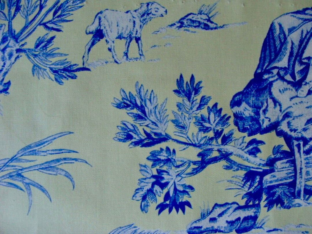 Gorgeous Vintage Woven Toile Fabric Sample - Etsy
