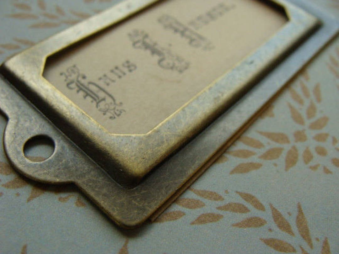 Metal Label Holder Book Plate - Etsy