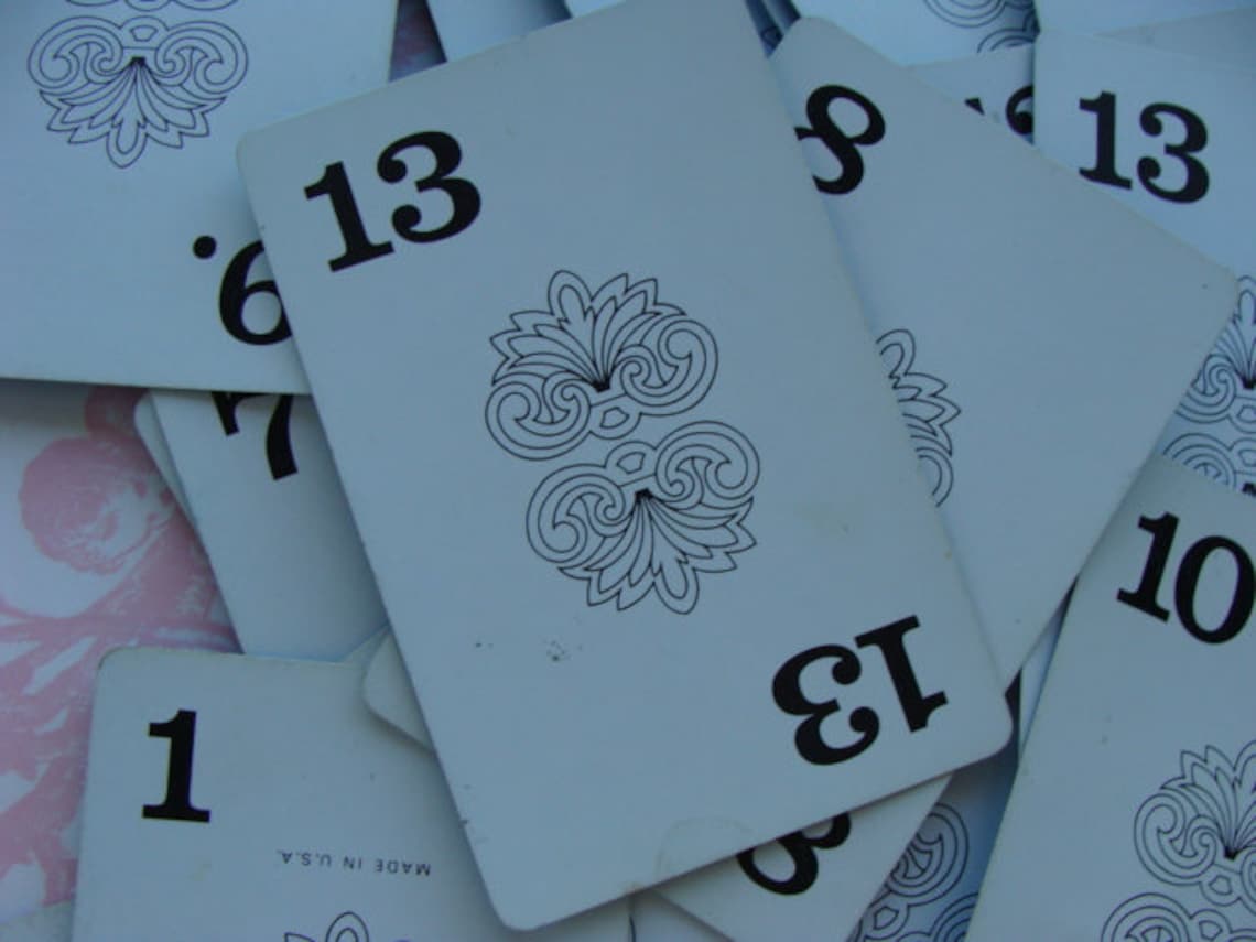Antique Numbered Playing Cards Great for Table Numbers - Etsy