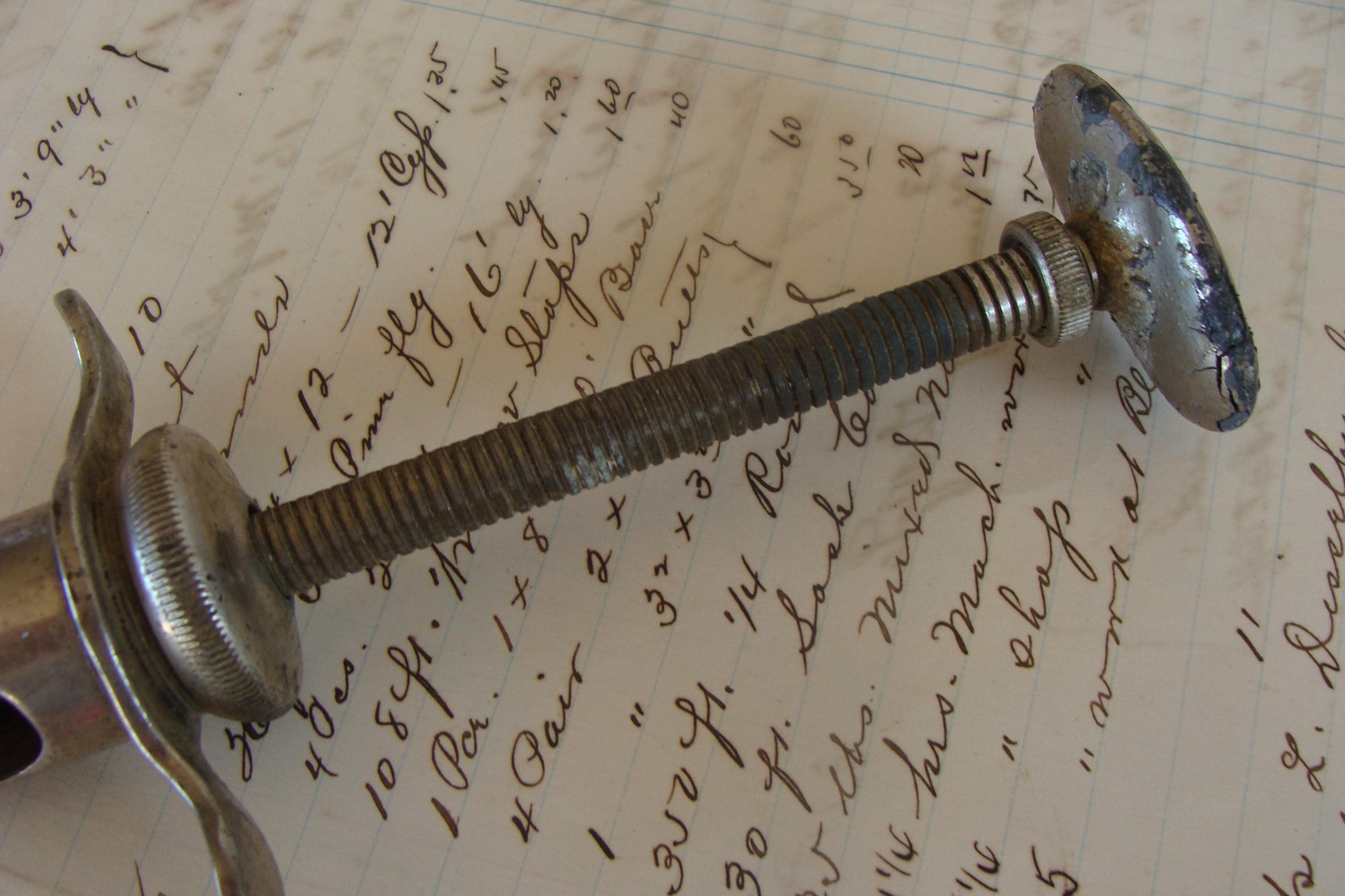 Rare Large Antique Medical Hypodermic Metal Syringe With Lots of ...