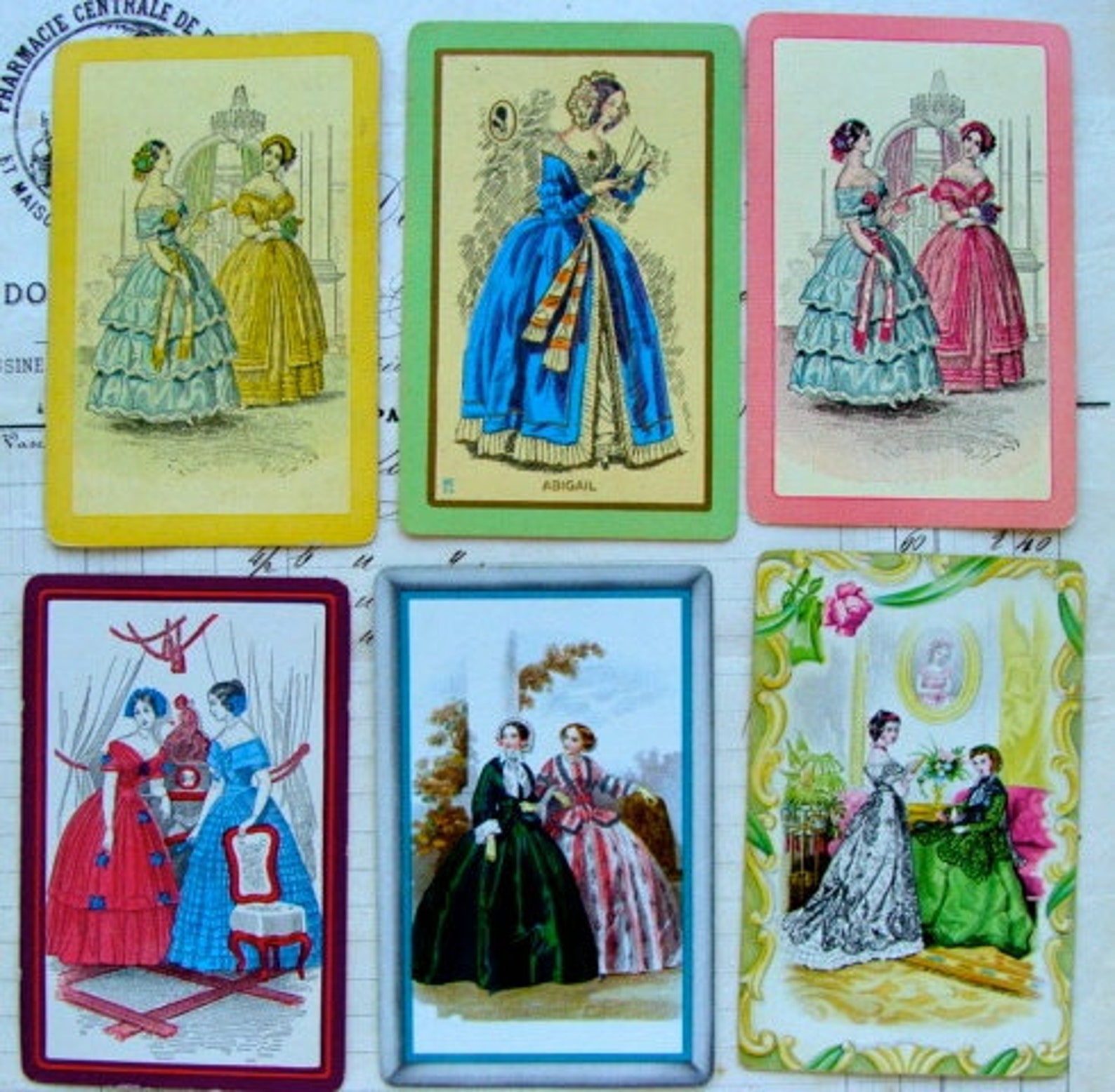 6 Antique Les Modes Godey Ladies 3rd Series Collector Playing - Etsy