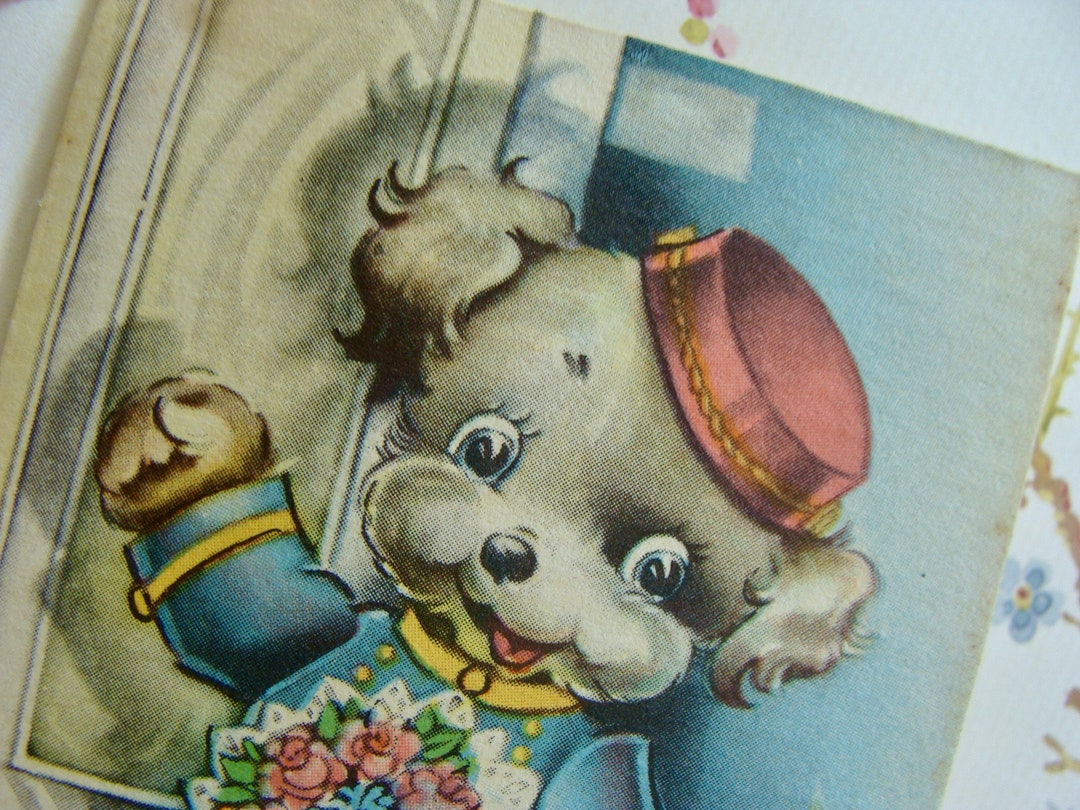 Precious Antique Vintage Kitsch Sweet Puppy Dog Tally Perfect for Junk ...