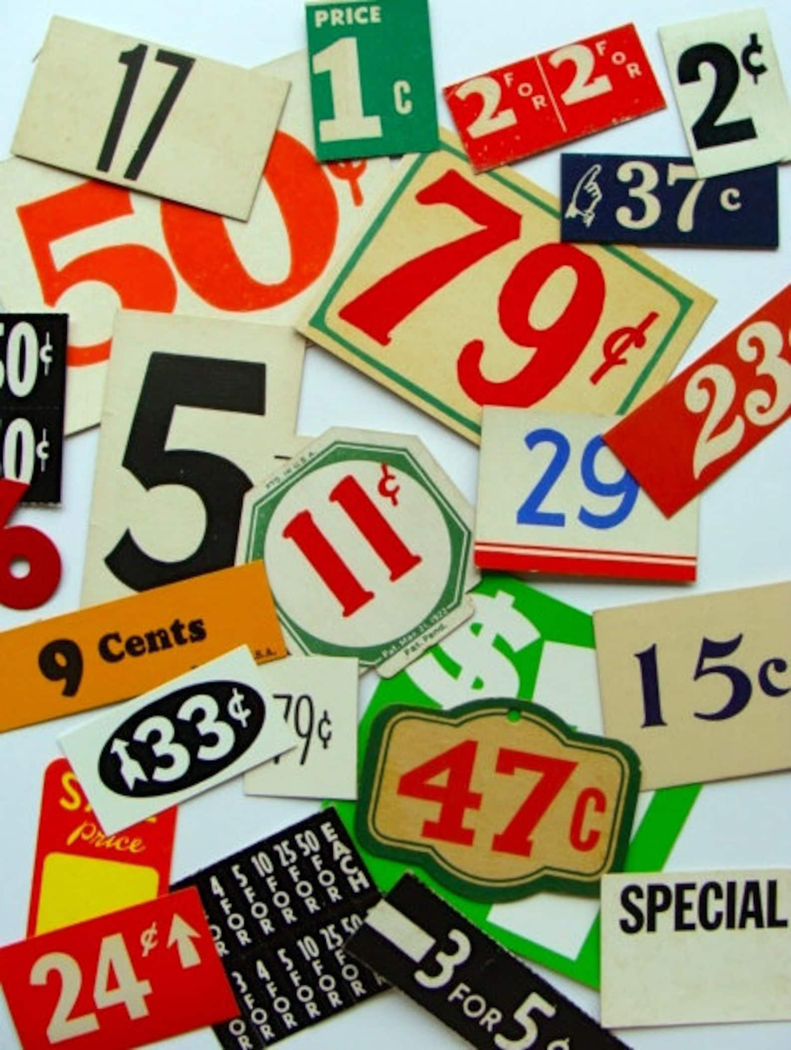 1 Dozen Antique and Vintage Price Tag Lovers Dream Lot N0 24 - Etsy