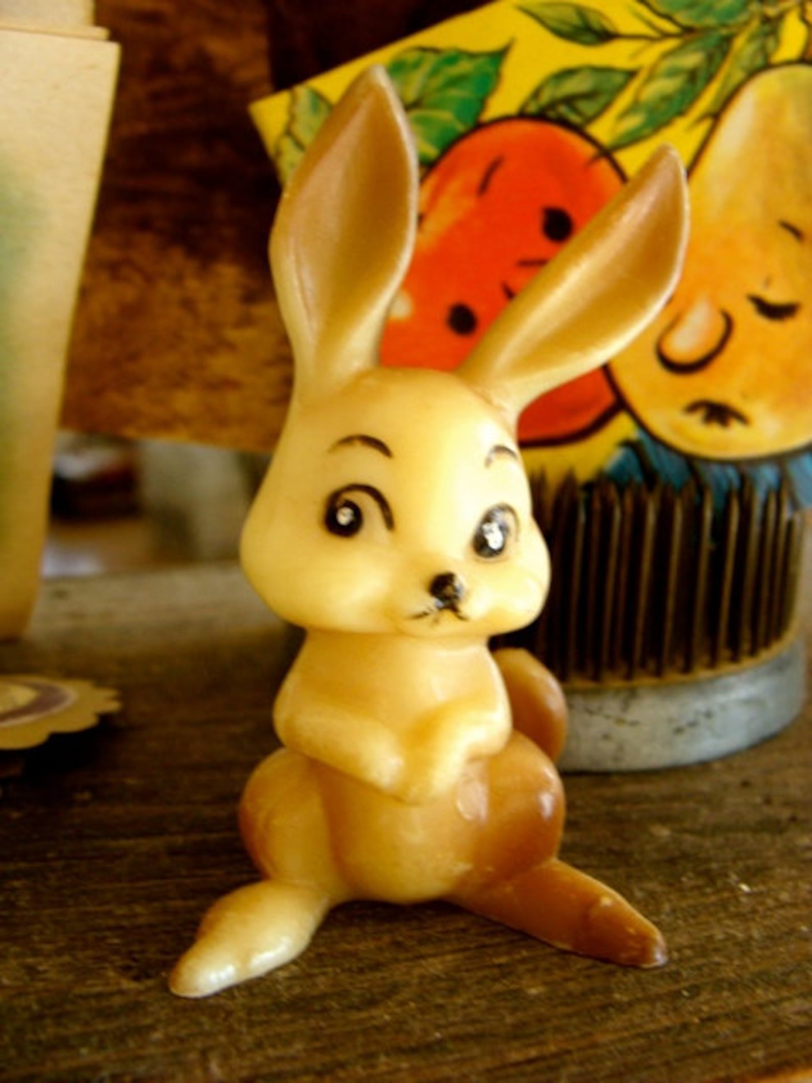 One Vintage Kitsch Adorable Big Eyed Celluloid Bunny Rabbit - Etsy