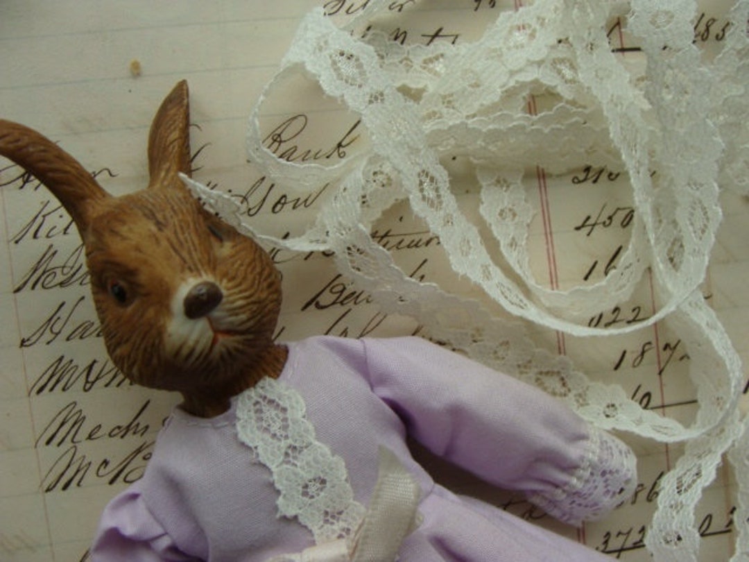 Vintage French Ivory Doll Lace Yardage - Etsy