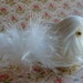 Vintage White Decor Beautiful Frilly White Feathered Bird for Christmas ...