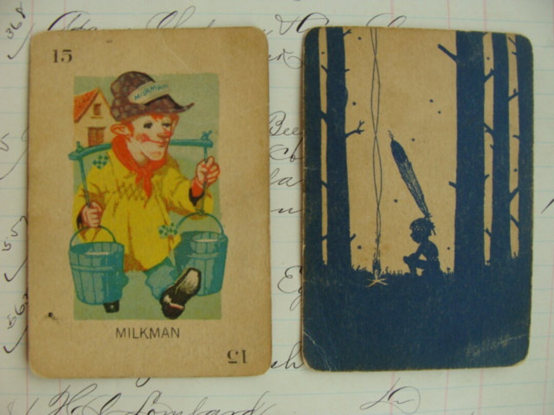 Rare Antique Milkman Flash Playing Card Great for Junk Journals - Etsy