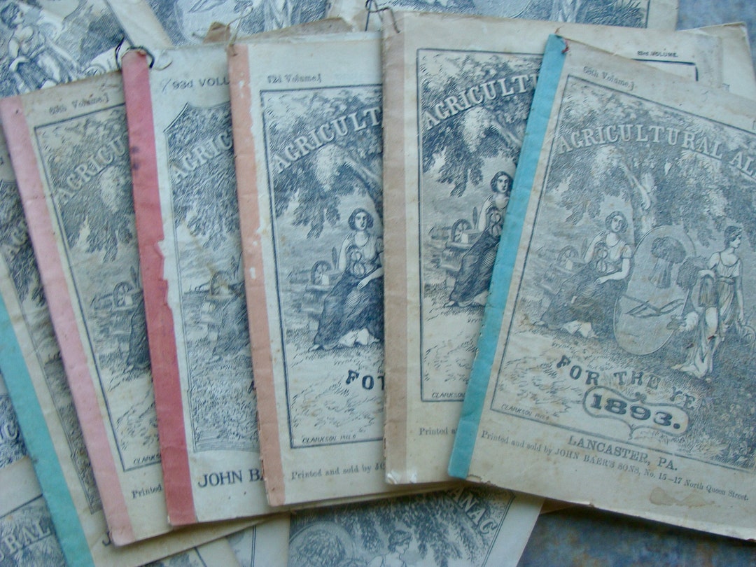 One Late 1800s to Early 1900s Rare Agricultural Almanac 10 Cent to 12 ...