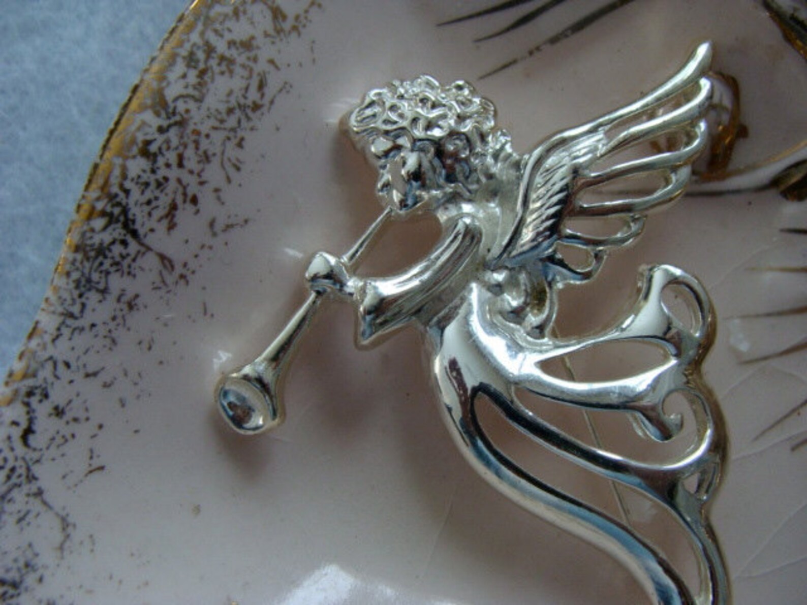 Vintage Angel Beautiful Signature Brooch | Etsy