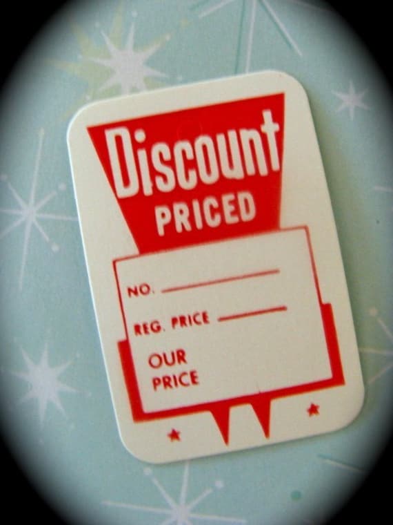 One Dozen Darling Little Vintage Retro Price Tags - Etsy