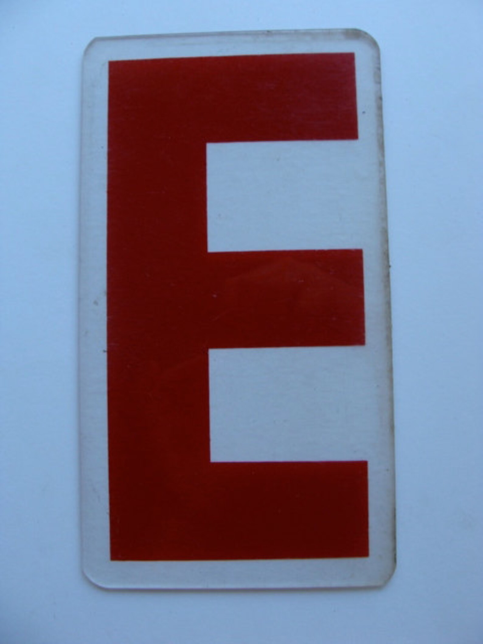 Vintage Industrial Salvaged Acrylic Letter E Tile Block - Etsy