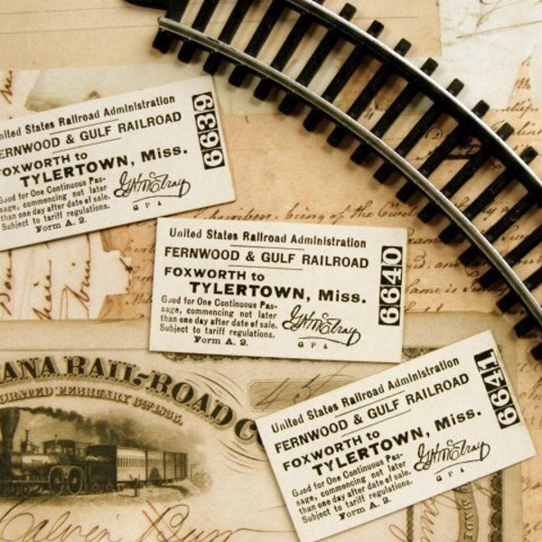 Railroad Tickets - Etsy