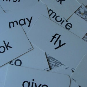 Six Vintage Antique 1970s Word Flash Cards - Etsy