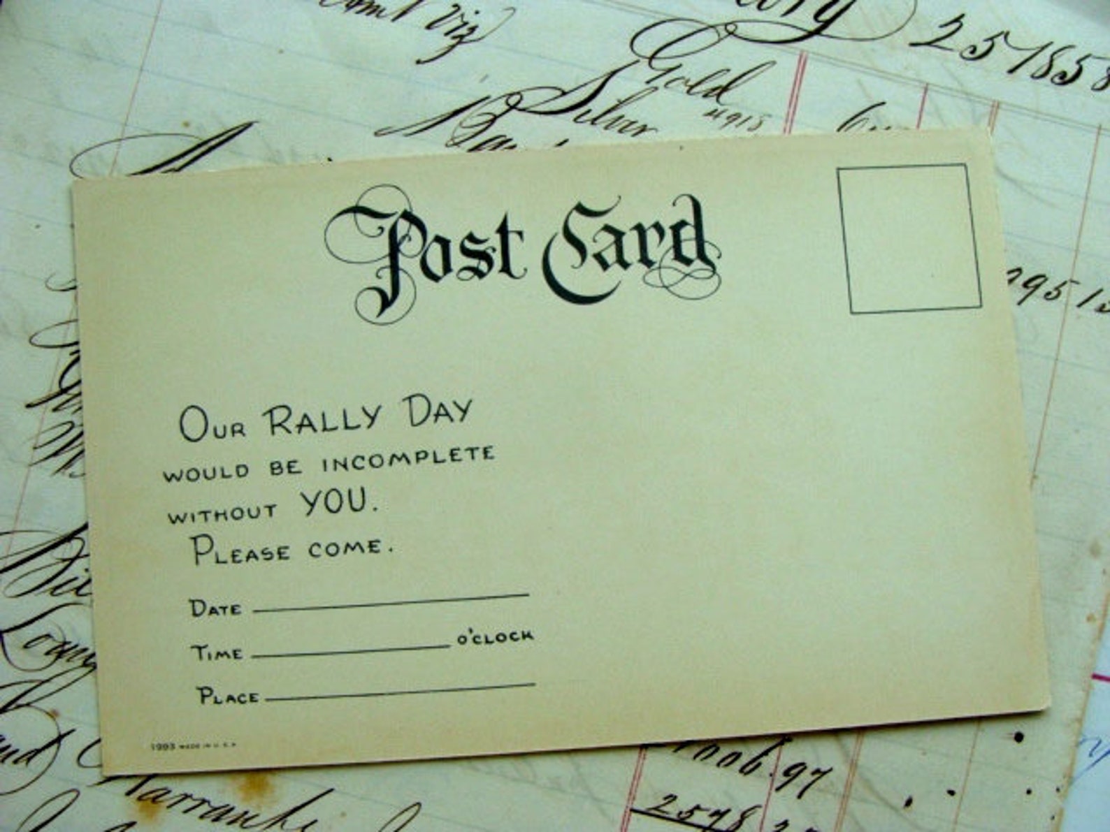Vintage Unused Church Attendance Postcard Rain or Shine - Etsy
