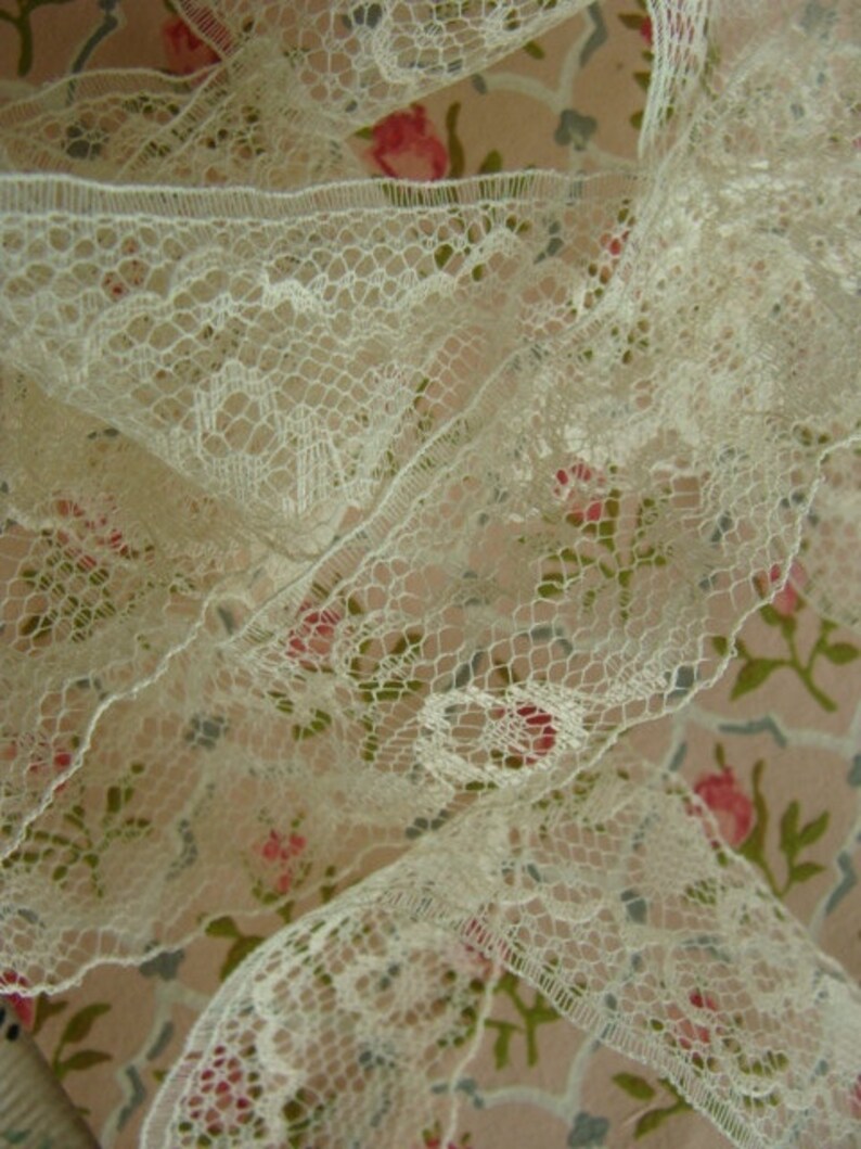 Gorgeous Vintage English Netted Lace | Etsy