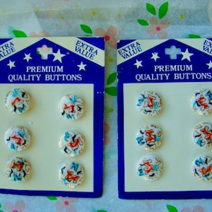 Beautiful High End Vintage Glass Buttons on Original Card - Etsy