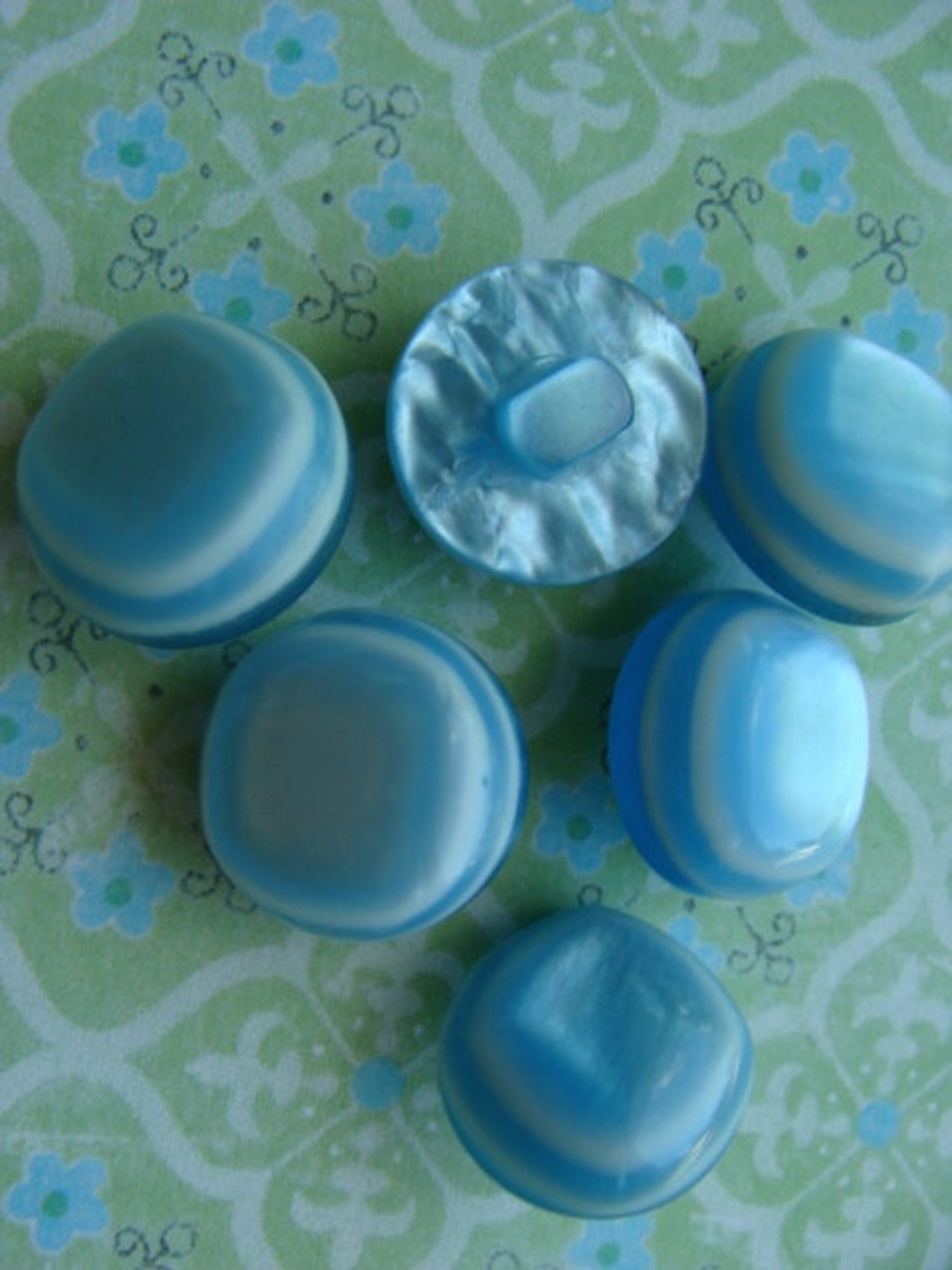 Vintage Beautiful Buttons Pearly Blues Set Buttons Lot | Etsy