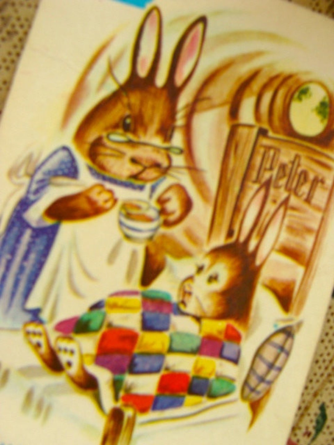 Antique Bunny Rabbit Rare Game Flash Card - Etsy