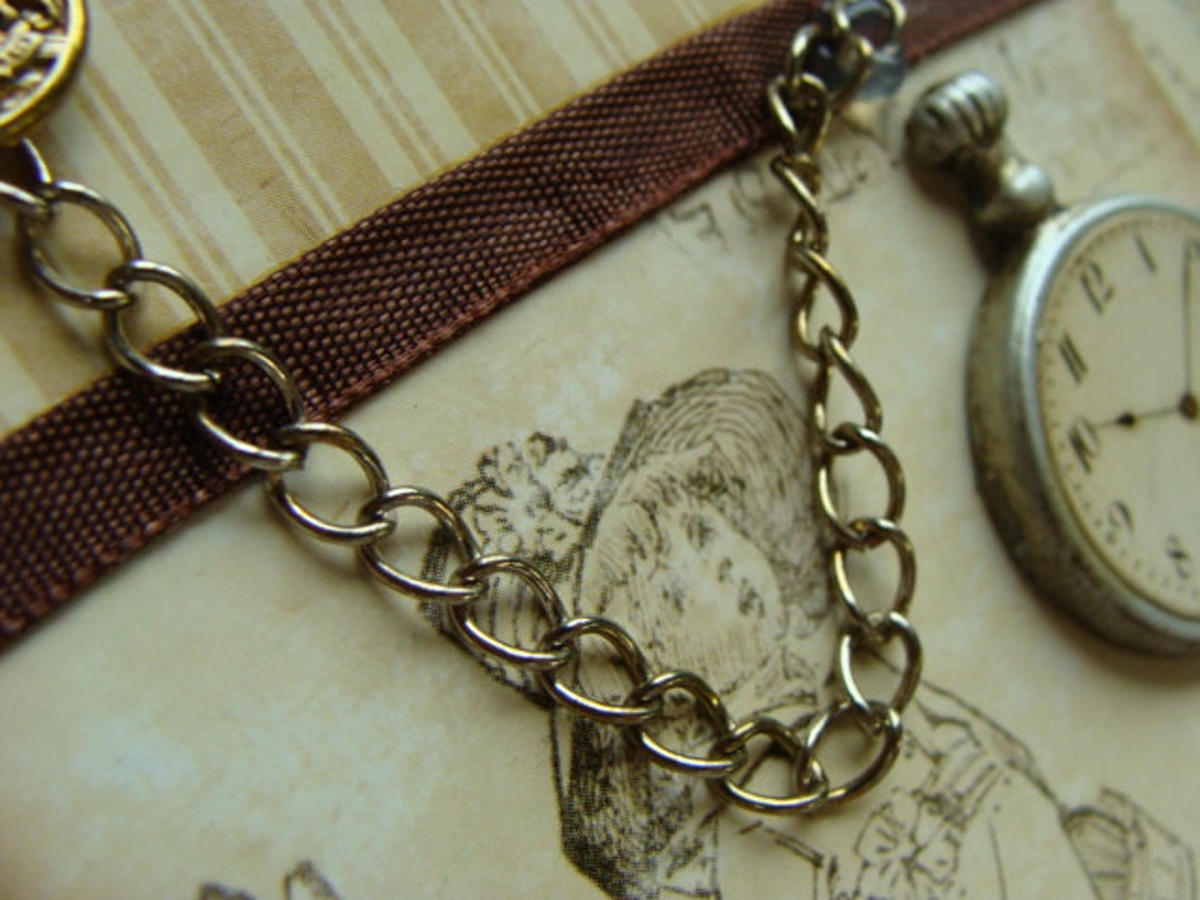 Gorgeous Birthday Gift Tag With Metal Chain, Faux Pocket Watch and ...