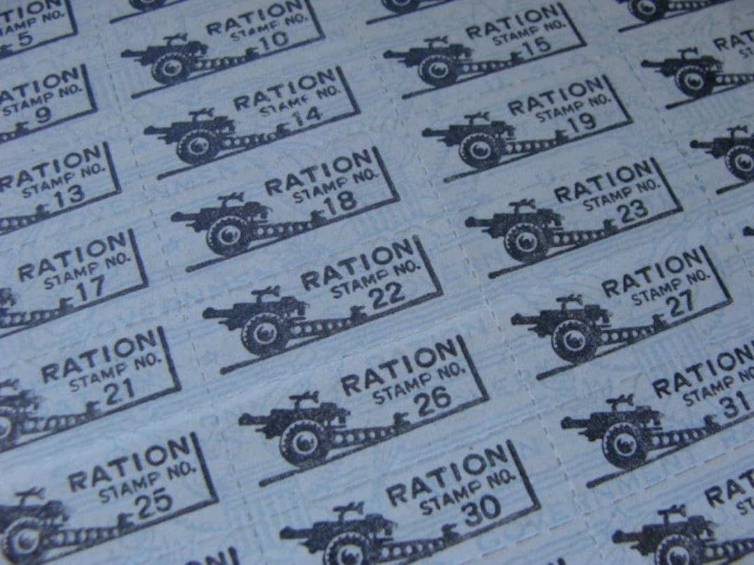 Dozen Antique 1940s War Ration Tickets Canons - Etsy
