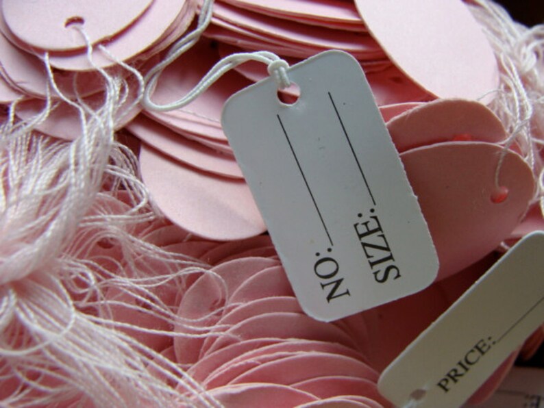 Vintage Sweet Small String Two Sided Tags Dozen Vintage - Etsy