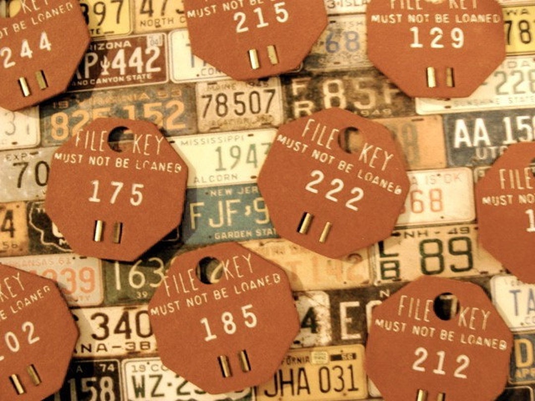 One Old Vintage Octagonal Numbered Key File - Etsy