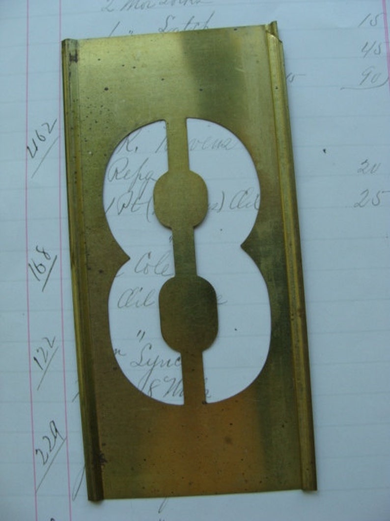 Antique Large Steampunk Metal Number 8 Stencil 5 Inches Tall - Etsy