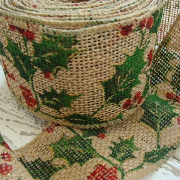 Wired Burlap Ribbon - Etsy