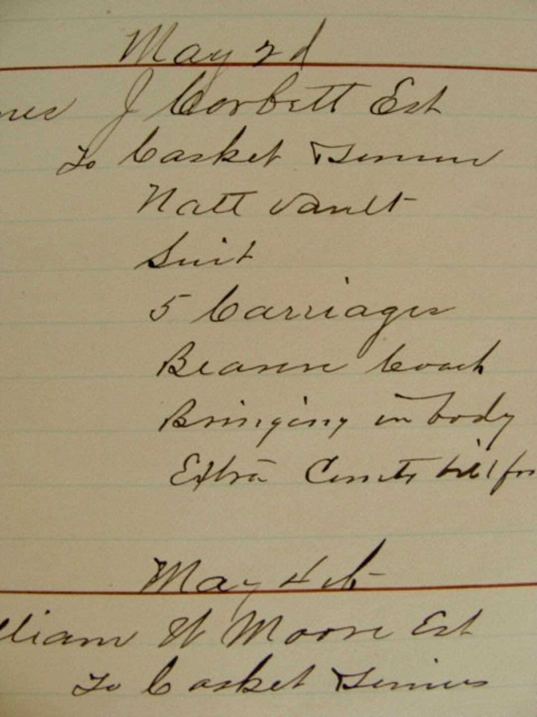 109 Year Old Amazing Double Sided Antique Funeral Ledgers From an ...