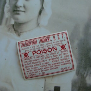 Antique Medical Druggist Dozen Pharmacy Gummed Labels Chloroform Series ...