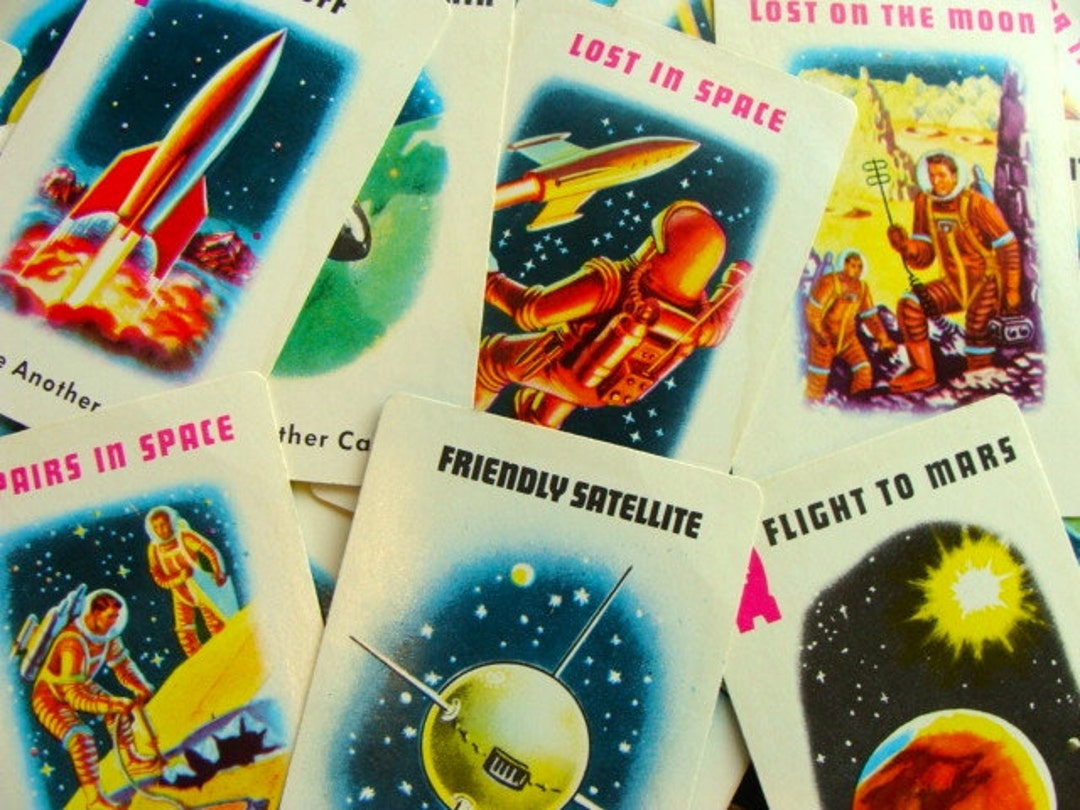 5 Vintage Rare Space Age Edition Collection Edu Cards - Etsy