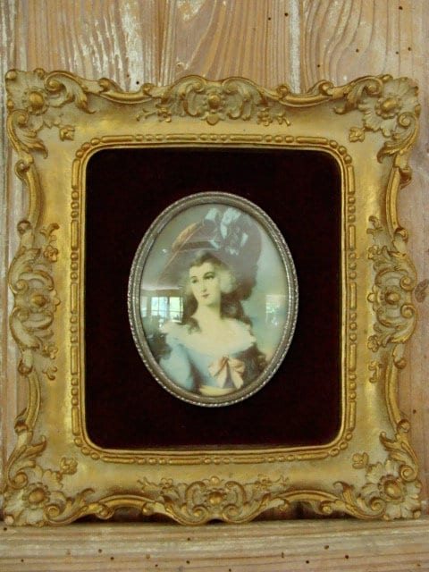 Gorgeous Antique Velvet Framed Lady Sheffield Antoinette Type | Etsy