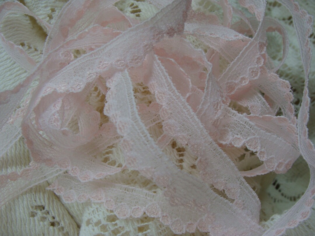 Vintage Lace Scrumptious Pale Pink Victorian Netted English Lace - Etsy