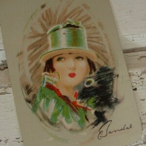 Stunning Antique Rare Art Deco Lady Mini Playing Cards Would Be ...