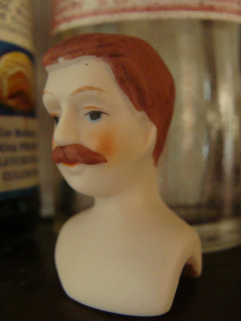 Vintage Bisque Highly Detailed Shoulder Mustache Male Doll | Etsy