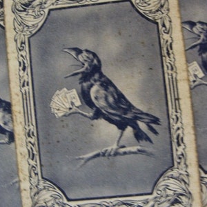 Antique Rook Cards With Creepy Ravens - Etsy