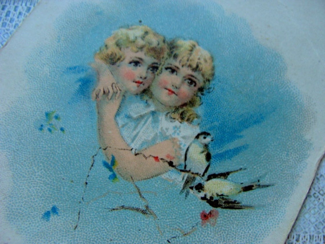 1800s Antique Logomachy Alphabet Art Gorgeous Playing Card Birds and ...